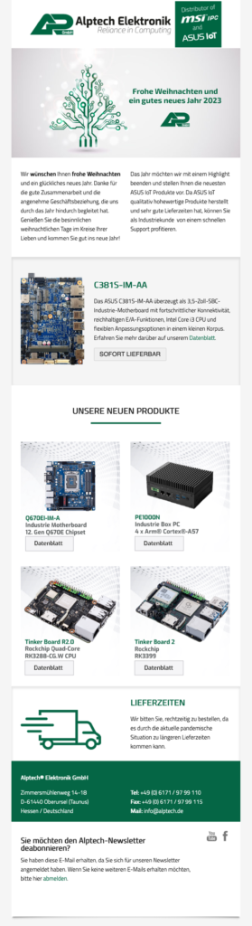 Newsletter 12 - Alptech® Elektronik GmbH